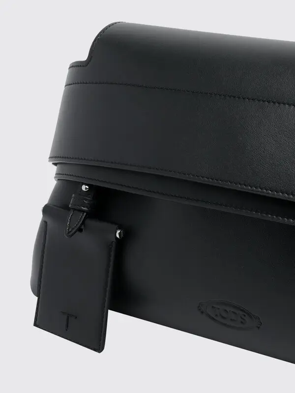 TOD'S Wave Leather Pouch - Black