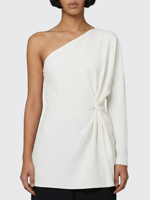 Valentino Garavani One-shoulder Top With Knot Detailing - Ivory