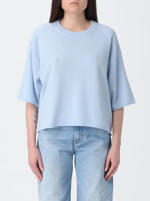 ALLUDE Textured Knit Sweater - Blue