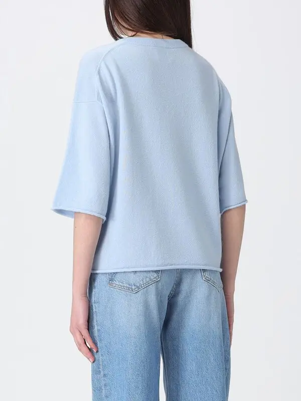 ALLUDE Textured Knit Sweater - Blue