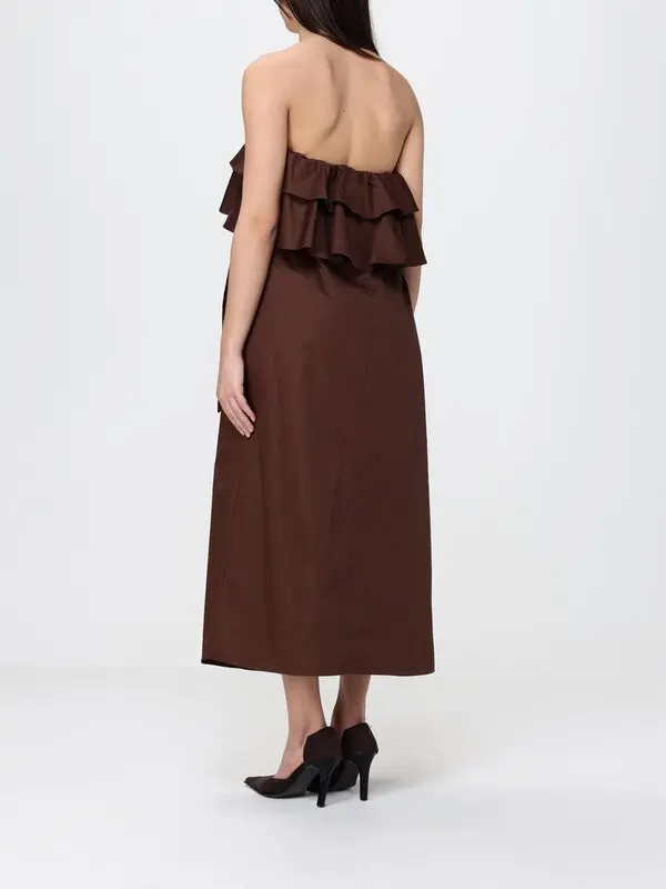 HANITA Ruffled Midi Dress - Ebony