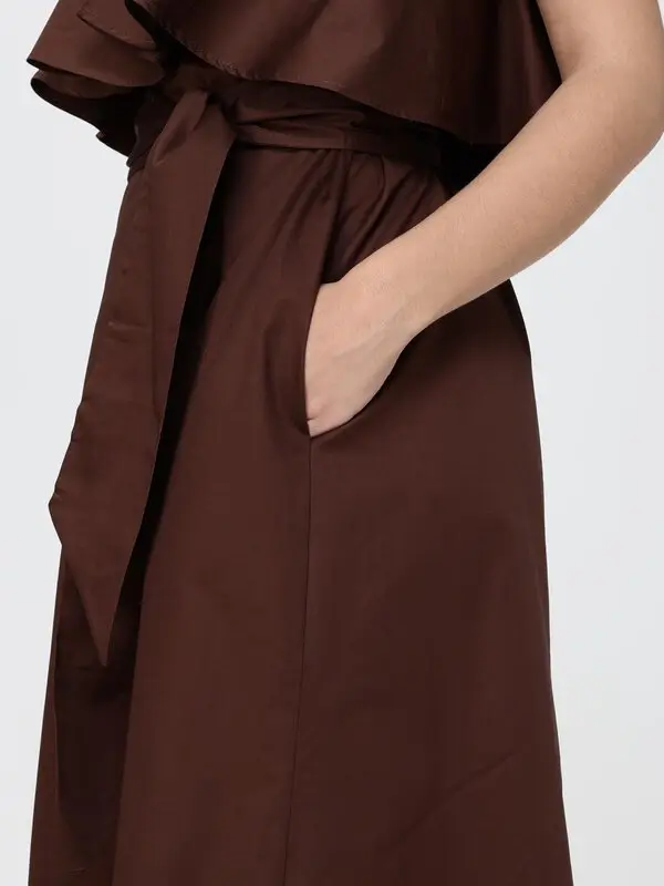 HANITA Ruffled Midi Dress - Ebony