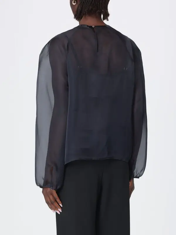 Fabiana Filippi Embellished Sheer Top - Blue