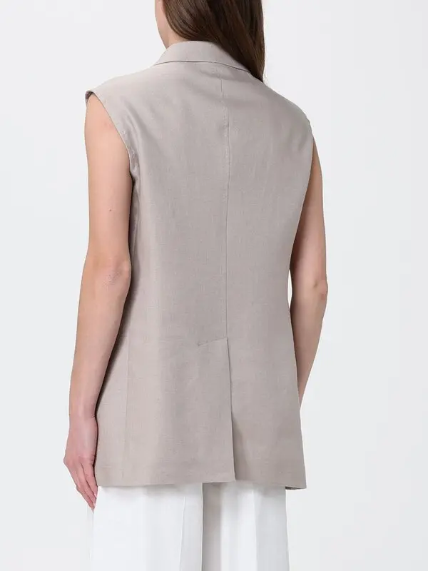 Tagliatore Double Breasted Waistcoat - Beige