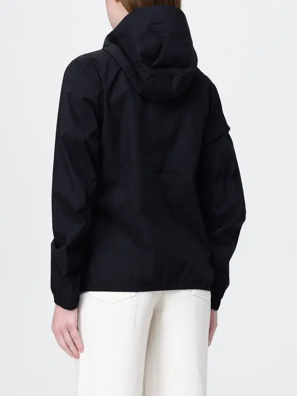 K-WAY Jacket With Hood And Zip-up Front - Black