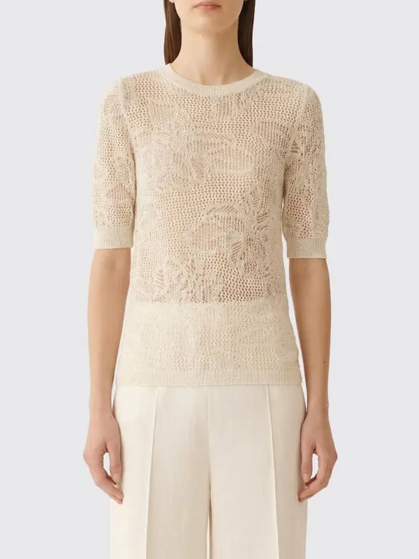 Fabiana Filippi Crochet Knit Sweater - Mastic