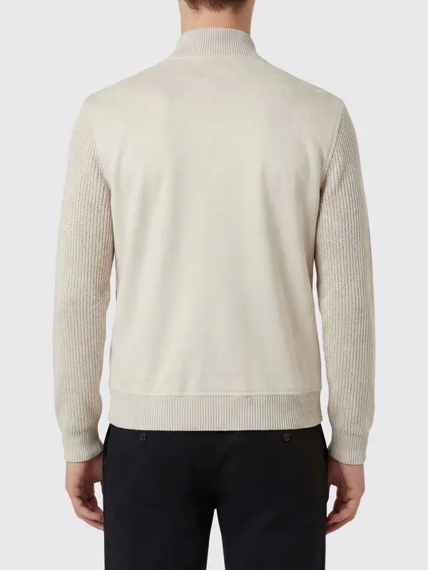 Eleventy Zip-up Jacket With Stand Collar - Sand