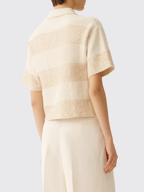 Fabiana Filippi Striped Cotton Knit Polo Shirt