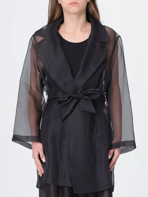 H COUTURE Trench Coat - Black