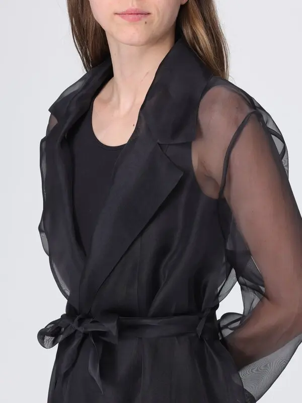 H COUTURE Trench Coat - Black