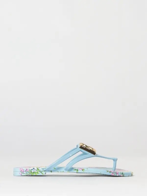 Dolce & Gabbana Printed Heeled Sandals - Gnawed Blue
