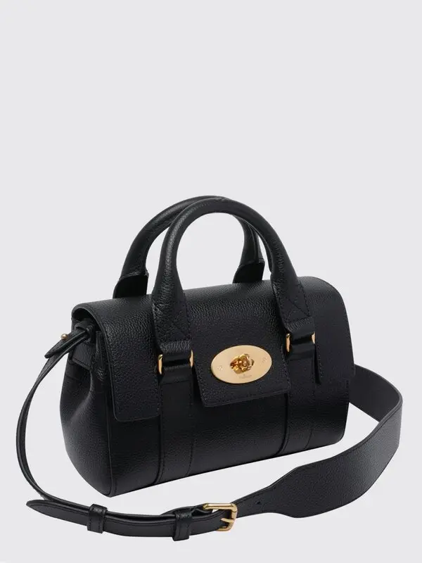 Mulberry Mini Bayswater Top Handle Bag In Full-grain Leather - Black