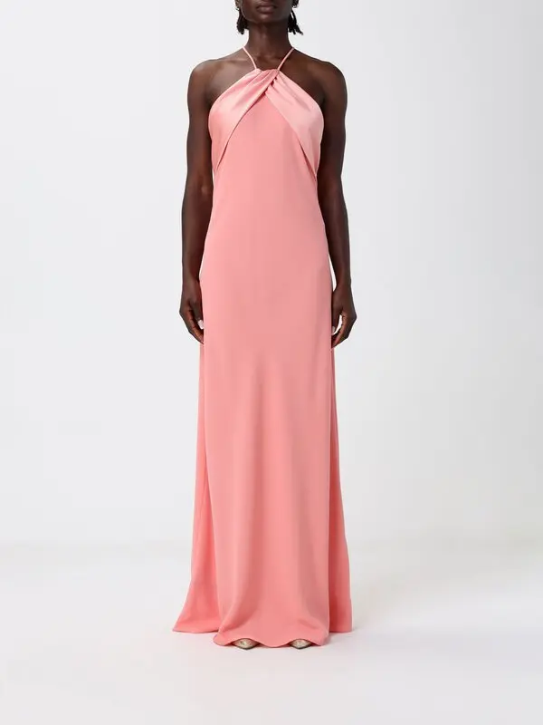H COUTURE Halterneck Maxi Dress - Apricot