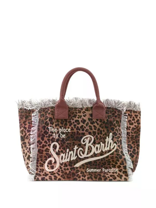 MC2 SAINT BARTH Leopard Print Tote Bag - Brown