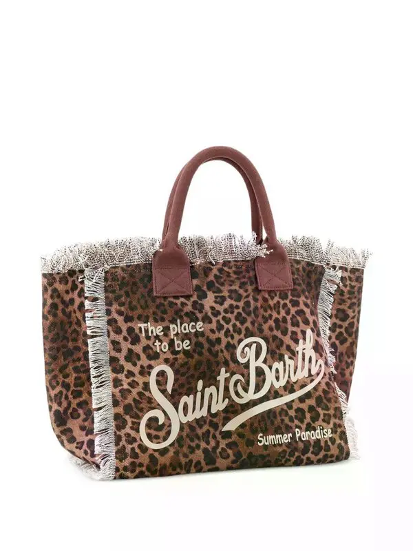 MC2 SAINT BARTH Leopard Print Tote Bag - Brown