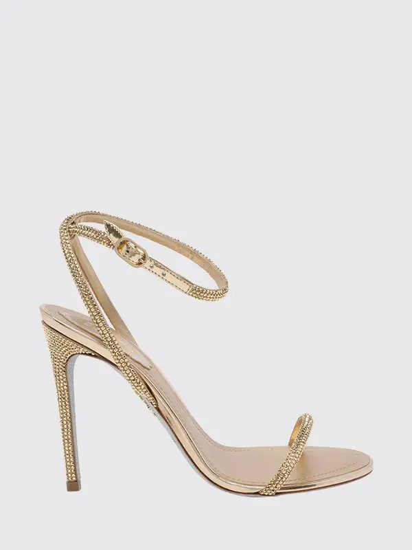 Rene Caovilla Embellished Stiletto Heeled Sandals - Gold