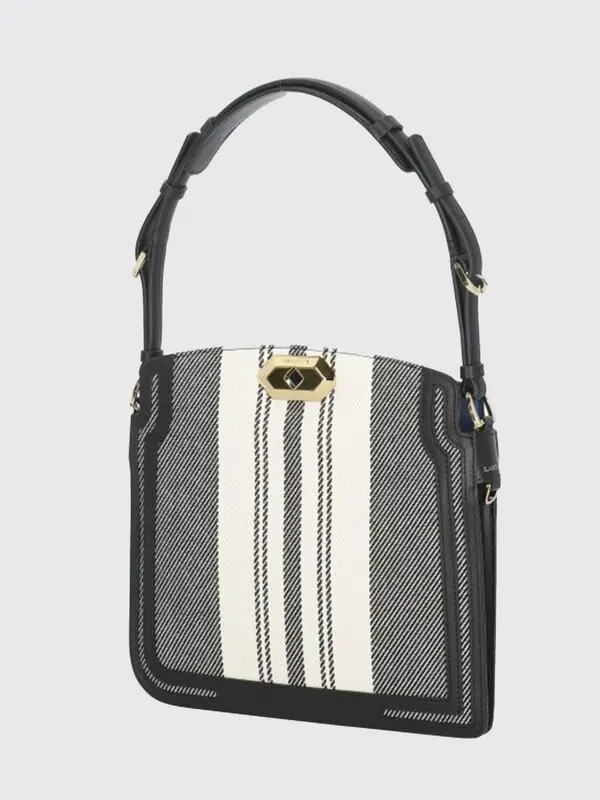 LANVIN Striped Shoulder Bag - Black