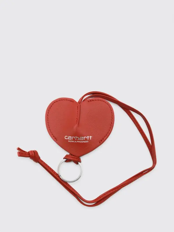 Carhartt Work In Progress Hartt Leather Keychain - Red