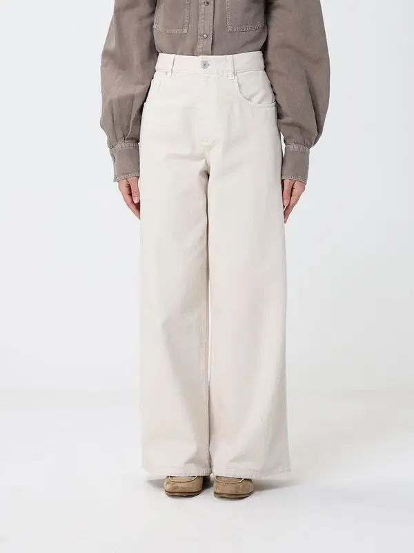 Brunello Cucinelli Wide Leg Jeans - White