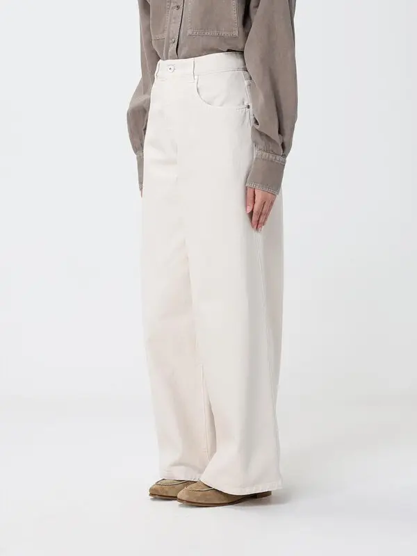Brunello Cucinelli Wide Leg Jeans - White