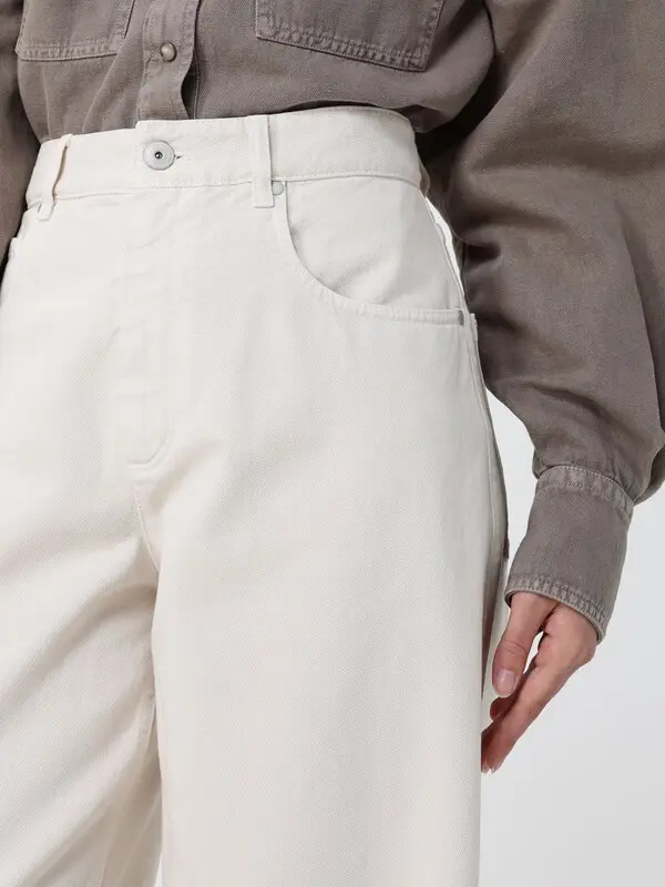 Brunello Cucinelli Wide Leg Jeans - White