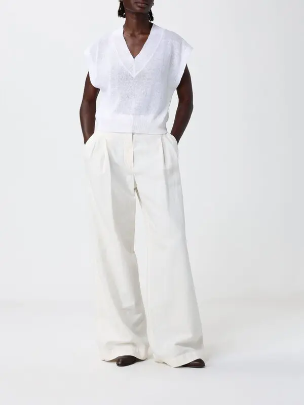 Brunello Cucinelli Wide Leg Tailored Pants