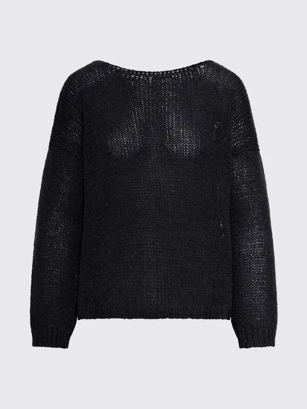 ROBERTO COLLINA Cotton Blend Crew-neck Sweater - Black