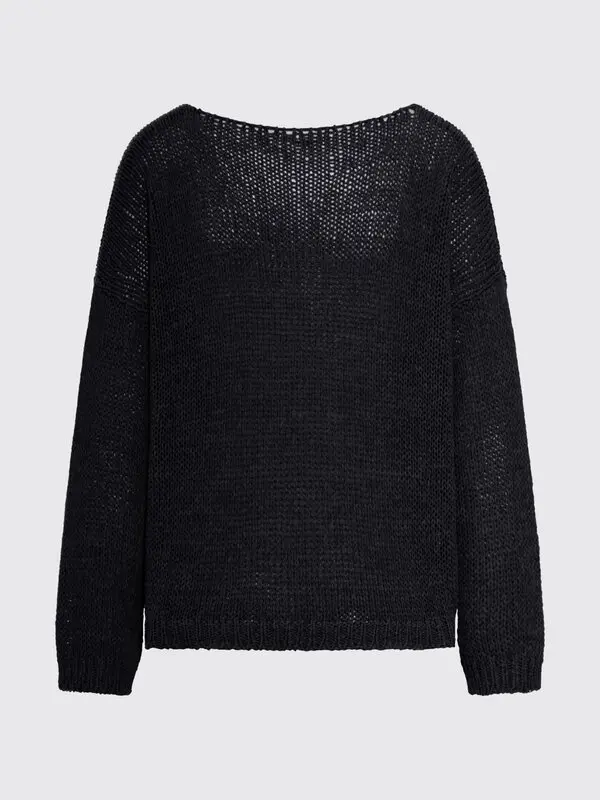 ROBERTO COLLINA Cotton Blend Crew-neck Sweater - Black