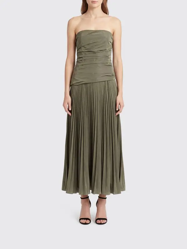 Simkhai Aria Pleated Midi Dress - Grey