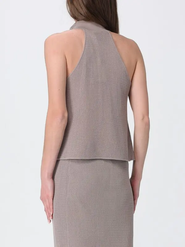 ALYSI Sleeveless Mock Neck Top - Grey