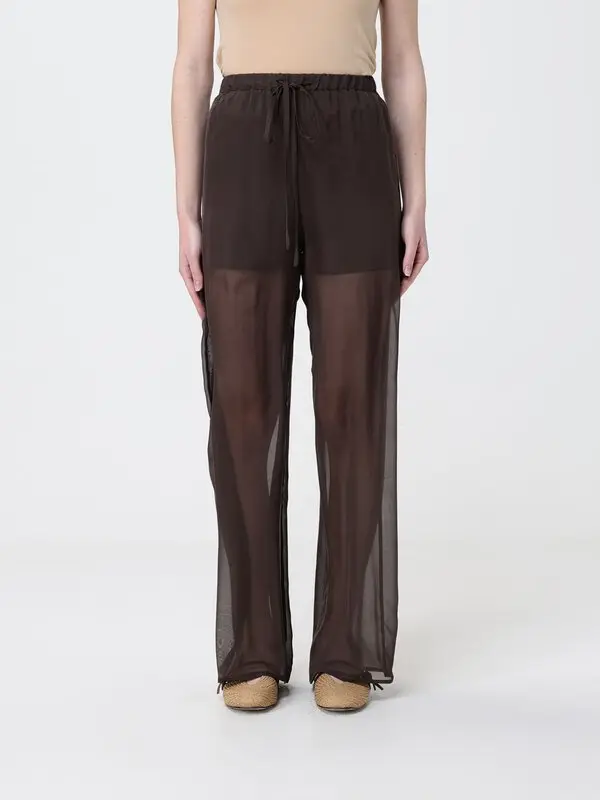 ALYSI Silk Trousers - Cocoa