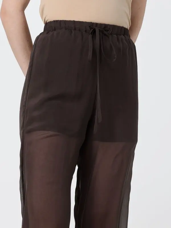 ALYSI Silk Trousers - Cocoa