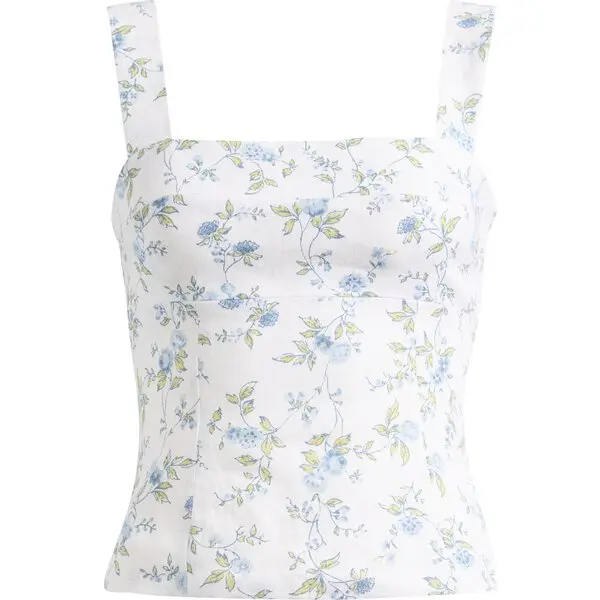 REFORMATION Darci Floral Linen Tank - Nostalgia