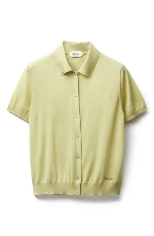 Versace Virgin Wool Button-down Cardigan