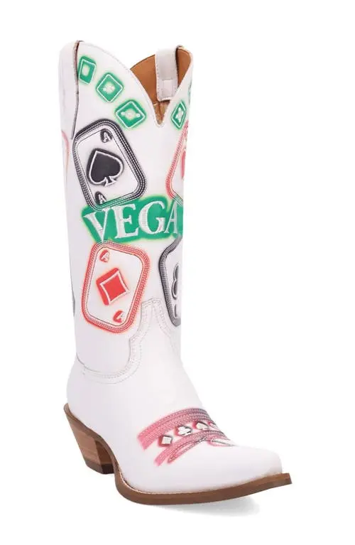 DINGO Vegas Embroidered Western Boots