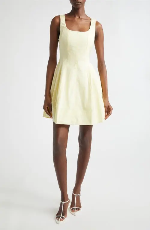 A.L.C. Vea Fit & Flare Mini Sundress - Light Canary
