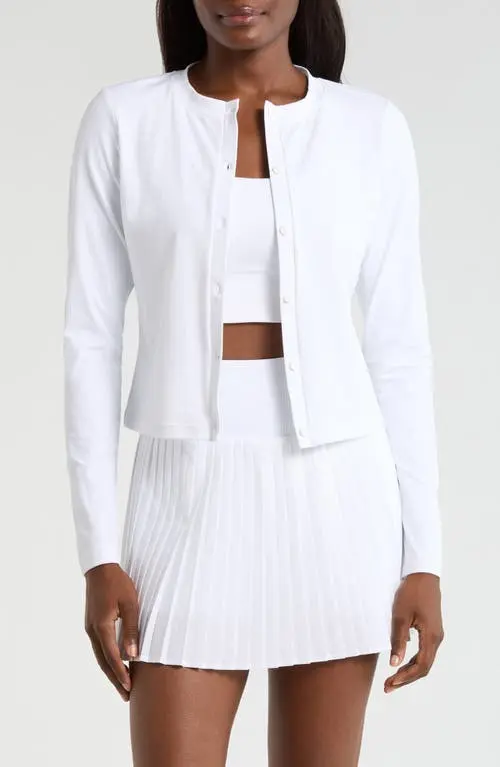 MPG Ribbed Cardigan - Brilliant White