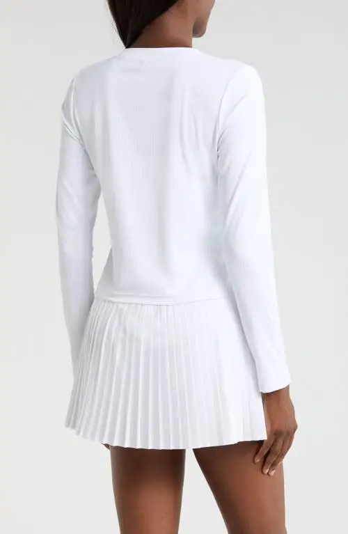 MPG Ribbed Cardigan - Brilliant White