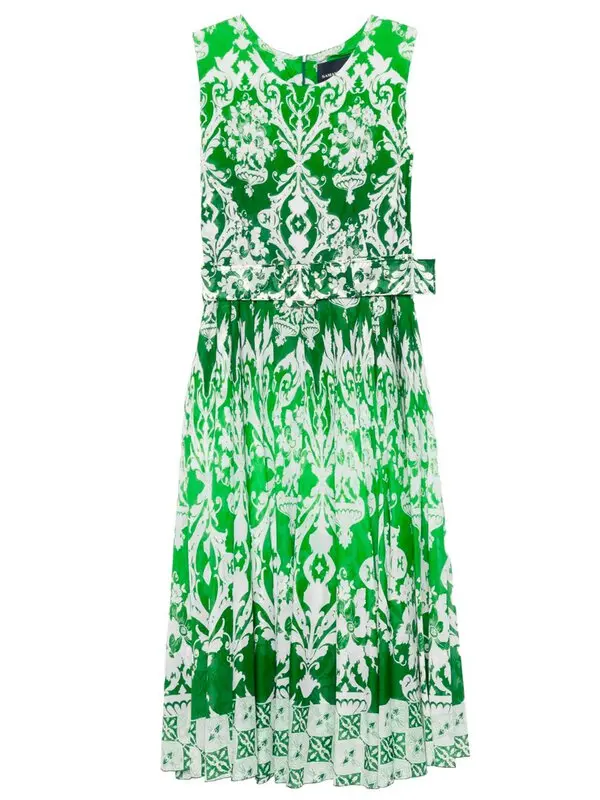 Samantha Sung Aster Midi Dress With Impero Ombre-print - Green
