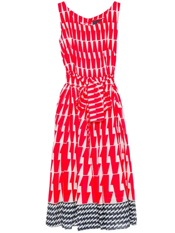 Samantha Sung Aster Midi Dress With Impero Ombre-print
