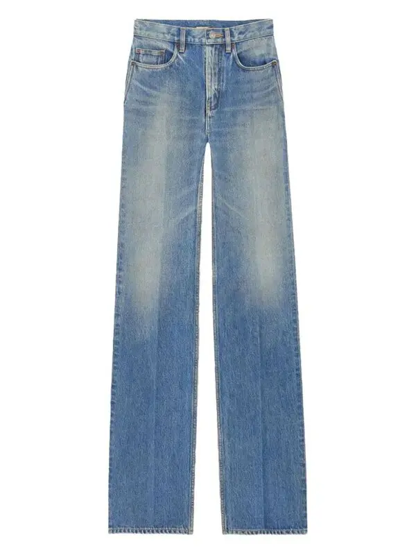 Saint Laurent High-waisted Flared Jeans - Blue