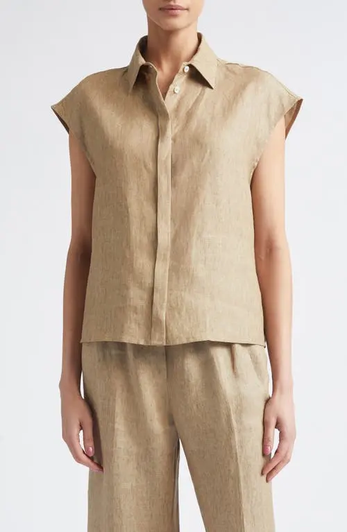 Herno Linen Water Repellent Boxy Vest