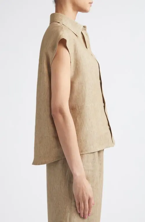Herno Linen Water Repellent Boxy Vest