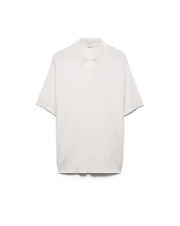 Prada Cashmere And Silk Polo Shirt - White