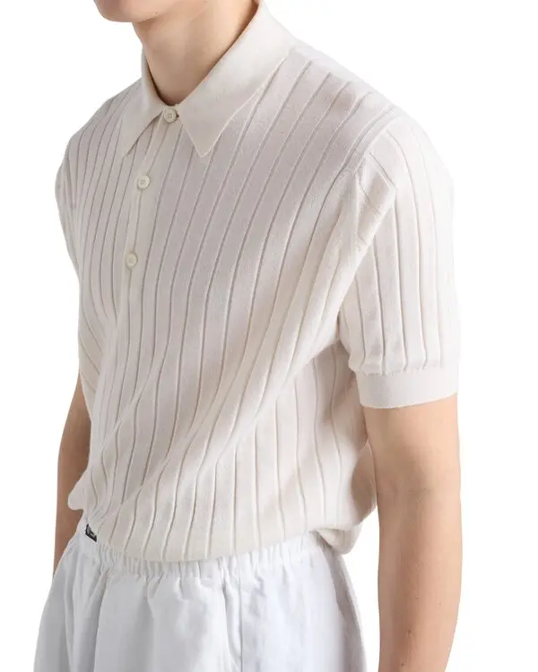 Prada Cashmere And Silk Polo Shirt - White