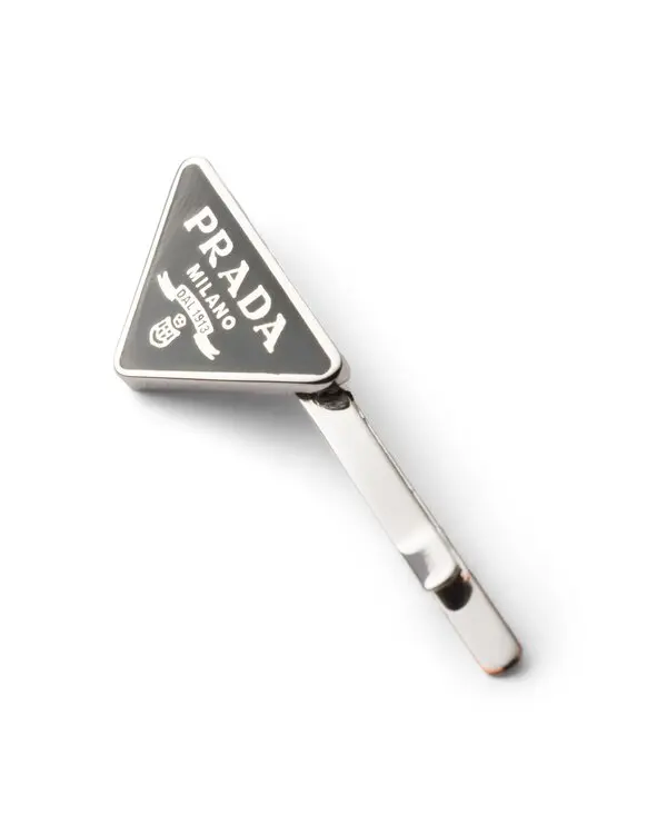 Prada Metal Hair Clips - Black