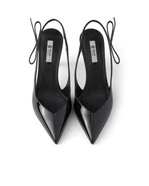 Prada Patent Leather Slingback Pumps