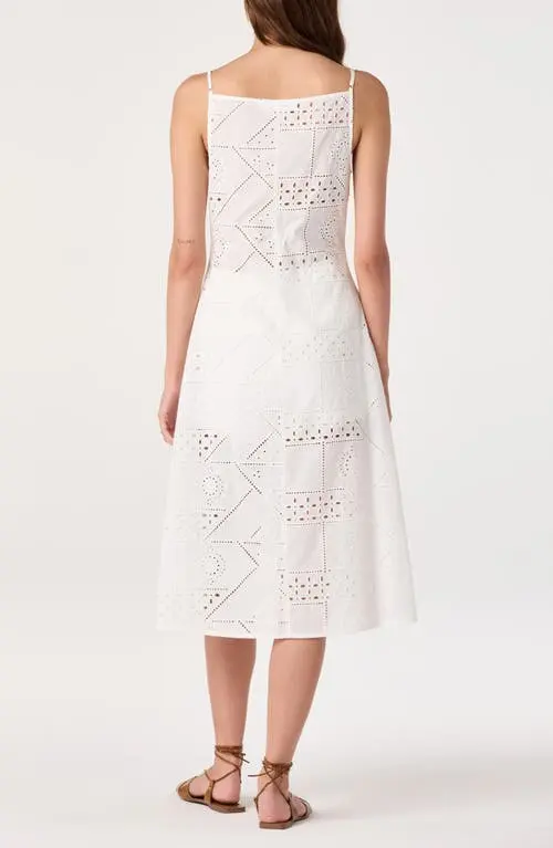 Astr The Label Mercy Eyelet Cotton Button-up Tunic Top