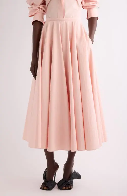 Givenchy Cotton Poplin Circle Midi Skirt - Silk Pink