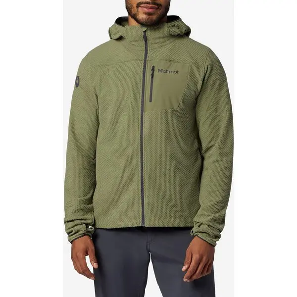 MARMOT Airfleece Zip Hoodie - Olive Grove